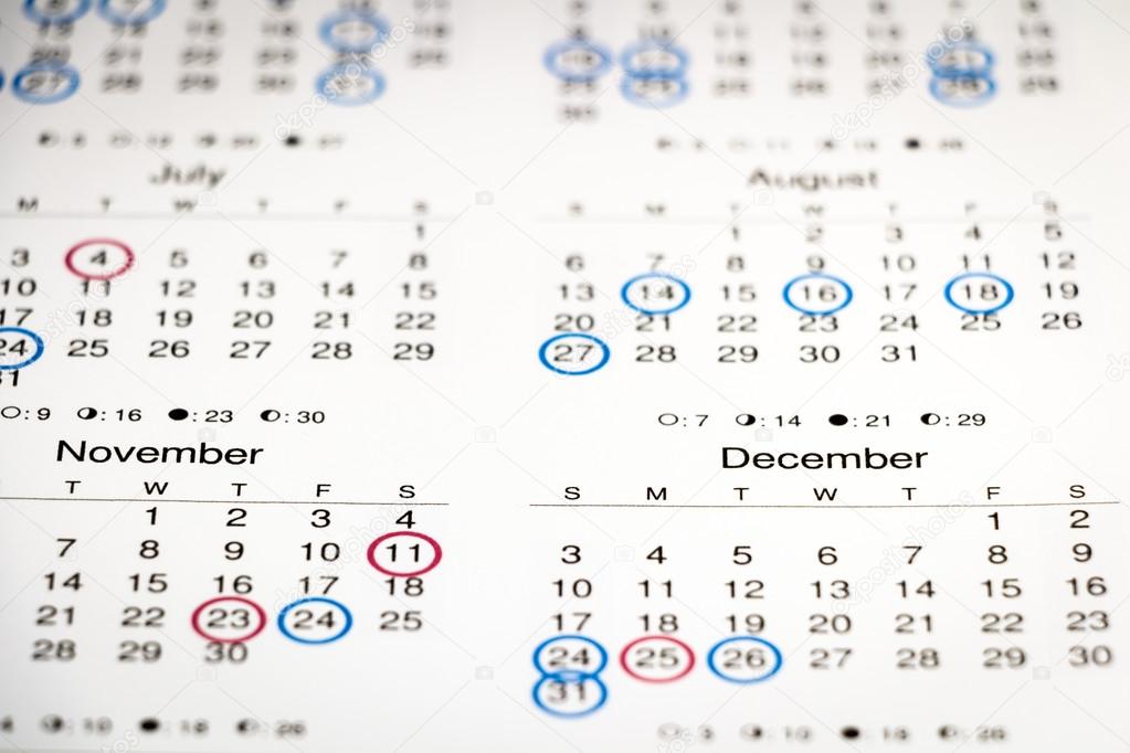 Dates marked in calendar Stock Photo by ©DaLiu 116272036
