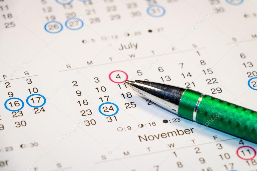 Dates marked in calendar Stock Photo by ©DaLiu 116273410