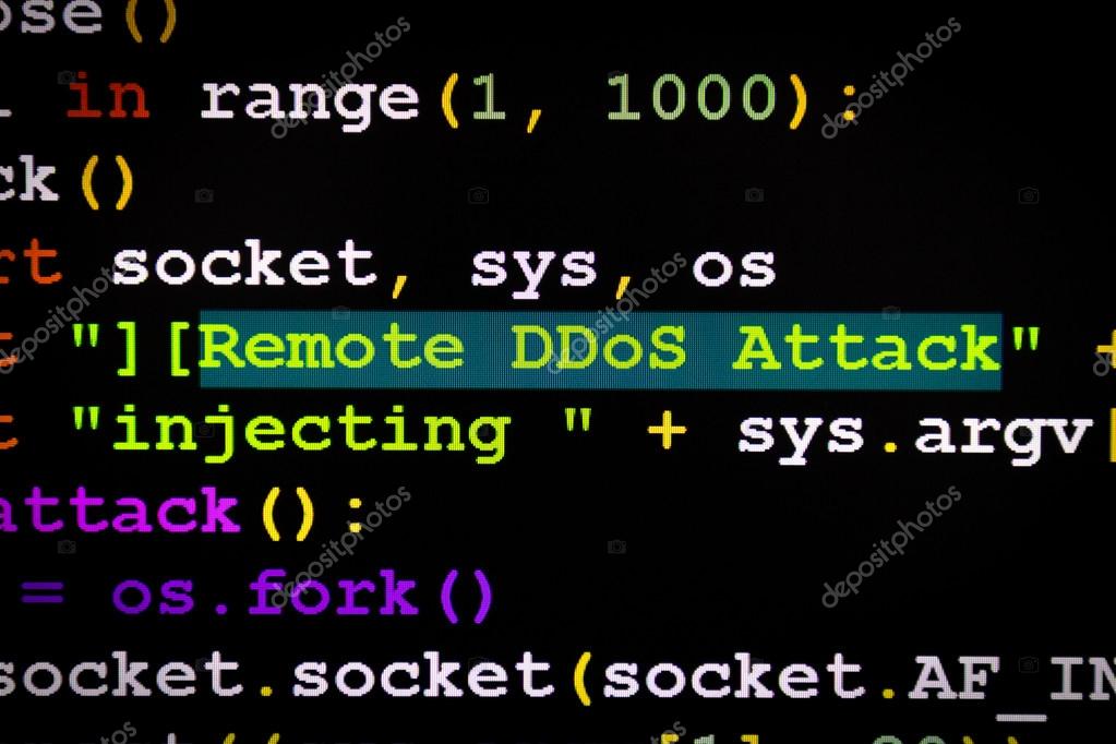 Interfaz gráfica de usuario con mensaje DDoS 2022