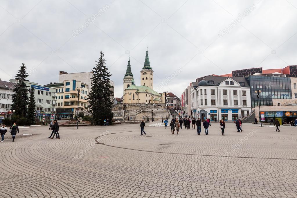 Main square in the city centre of Zilina – Stock Editorial Photo ...