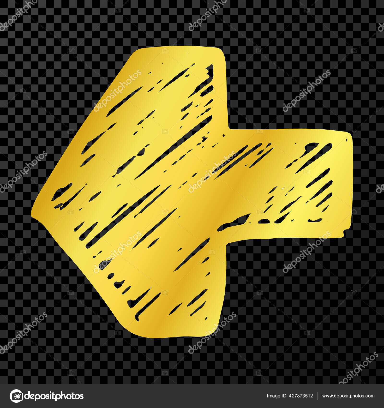 Gold hand drawn arrow Stock Vector Image by ©DniproDD #427873512
