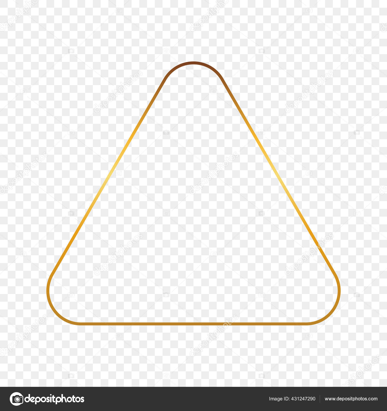 Gold glowing rounded triangle frame Stock Vector Image by ©DniproDD ...