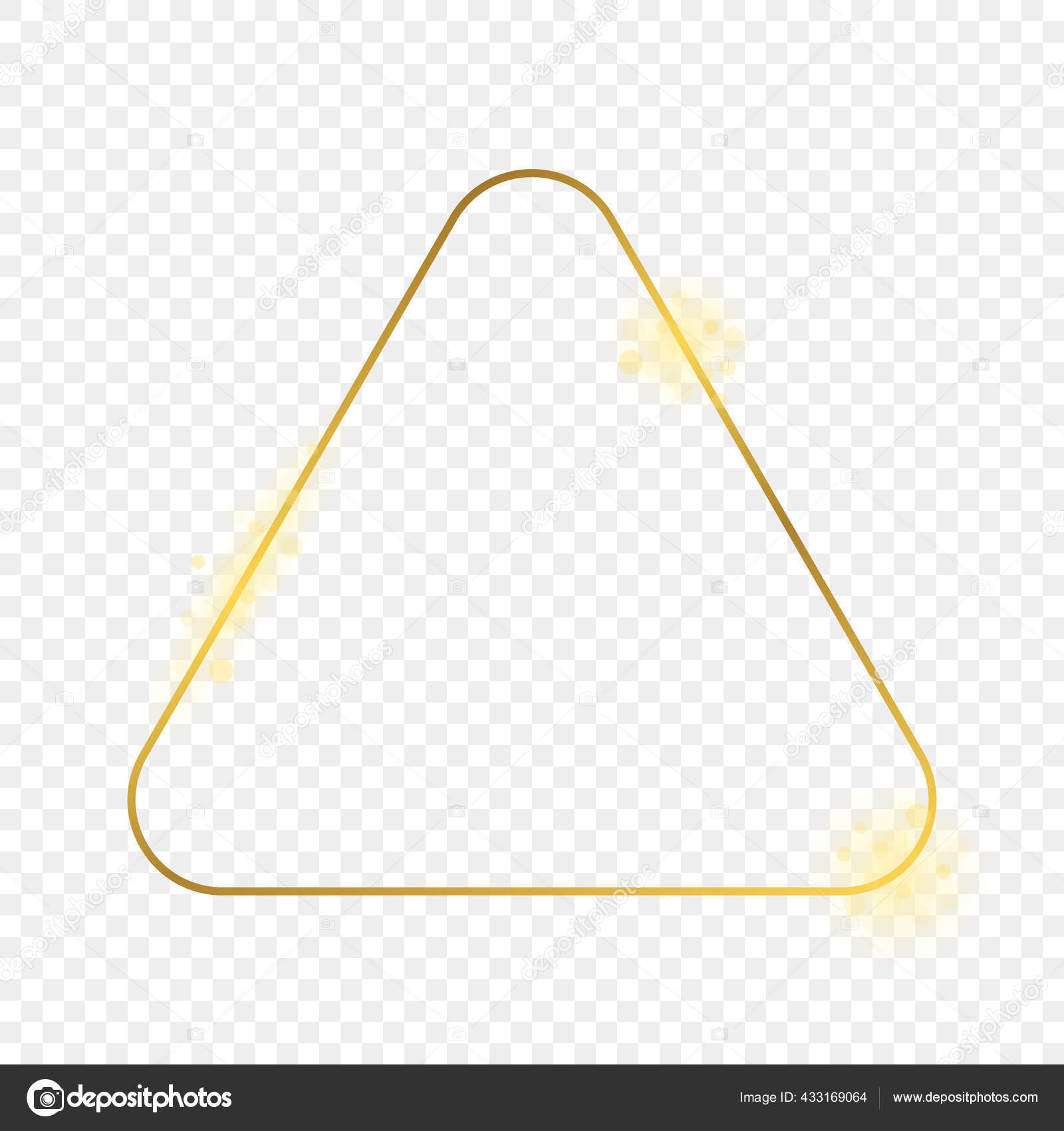Gold glowing rounded triangle frame Stock Vector Image by ©DniproDD ...