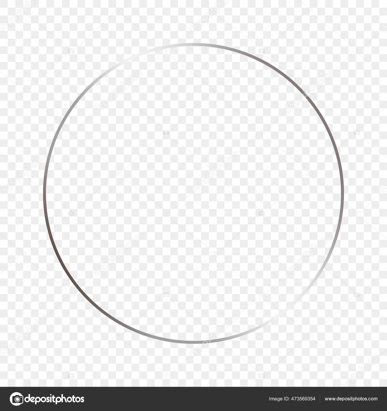 Silver Glowing Circle Frame Isolated Transparent Background Shiny Frame ...