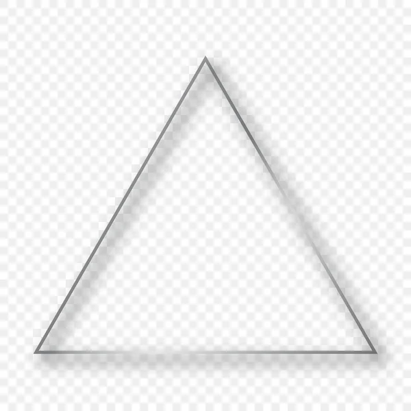 Gold Glowing Triangle Frame Shadow Isolated Transparent Background ...