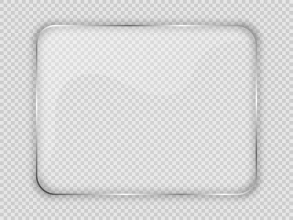 Glass Plate Rectangle Frame Isolated Transparent Background Vector ...