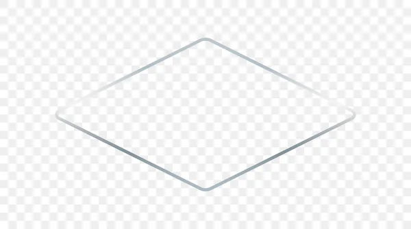 Gold Glowing Rhombus Shape Frame Shadow Isolated Transparent Background ...