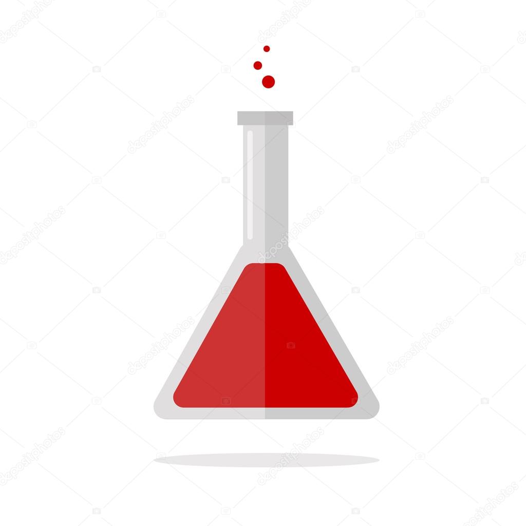 Triangle test tube with blood — Stock Vector © circone.com.gmail.com ...