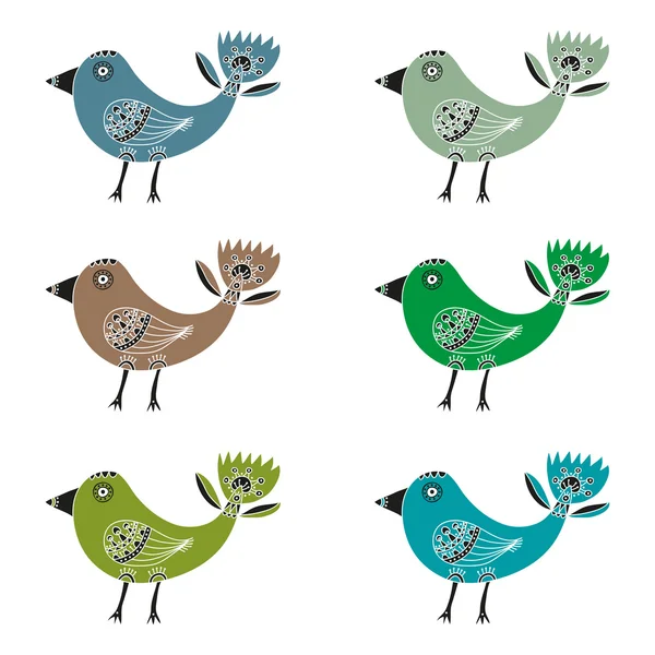 Aves verdes imágenes de stock de arte vectorial | Depositphotos