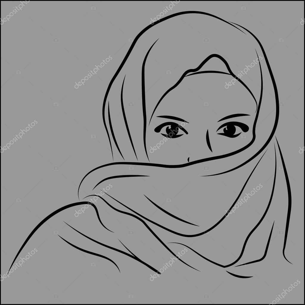 Arabska kobieta szkic — Grafika wektorowa © rb.octopus.vc #100082118