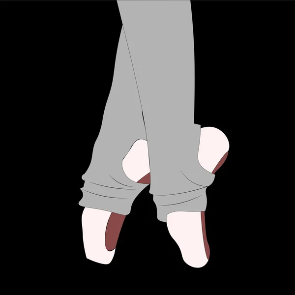 Graceful foot dancing ballet. Vector illustration. Stock Vector Image ...