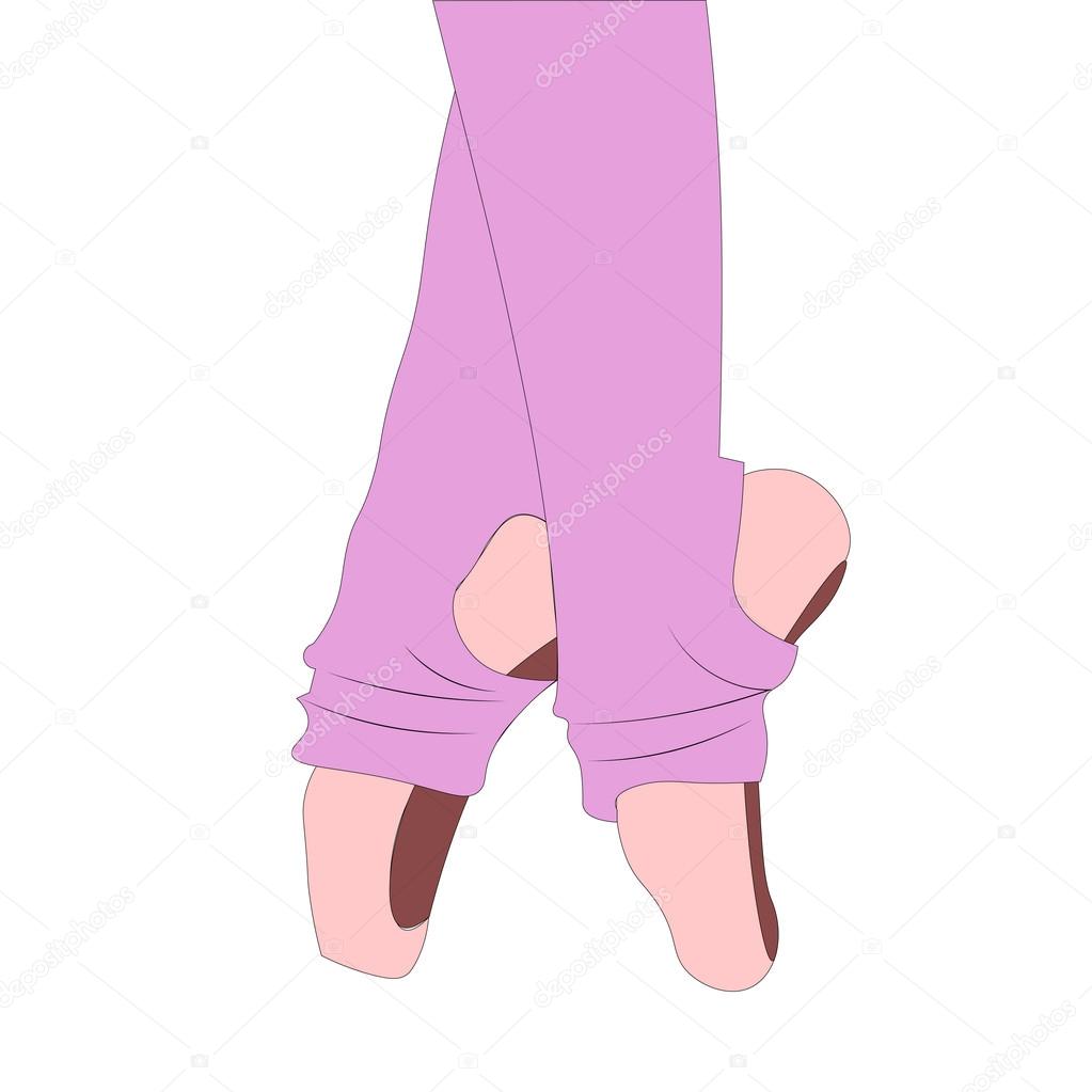 Graceful foot dancing ballet. Vector illustration. Stock Vector Image ...