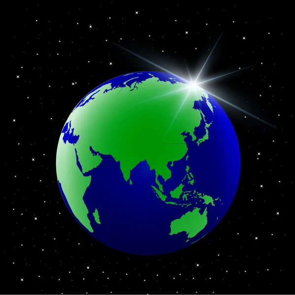 Globe Earth Icon. Asia. World Map with Globes detailed editable. Vector ...