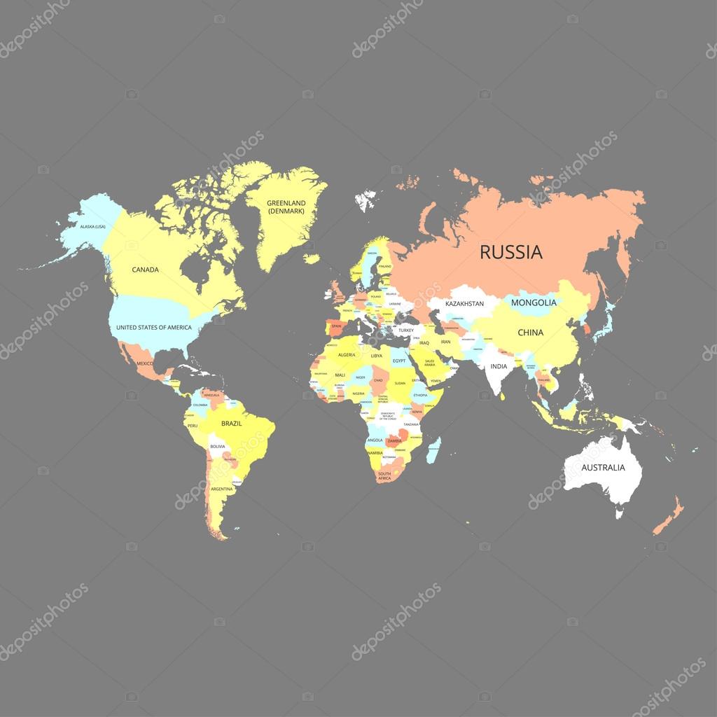 Färgglada karta av världen. Vektor illustration. vektor av ©rb.octopus ...