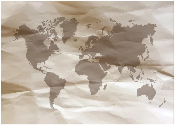 Mapa del mundo en rollos de papiro. Ilustración vectorial . Vector de ...