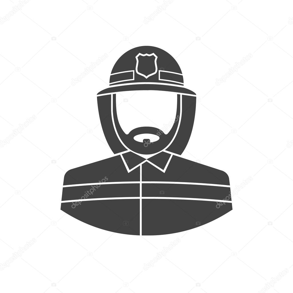 Fireman icon vector Stock Vector Image by ©threecvet.gmail.com #110403850