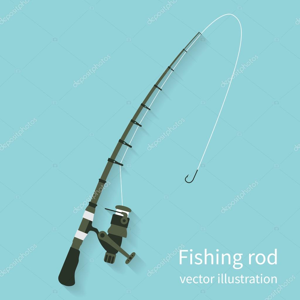 Fishing rod, vector Stock Vector Image by ©threecvet.gmail.com #112341238