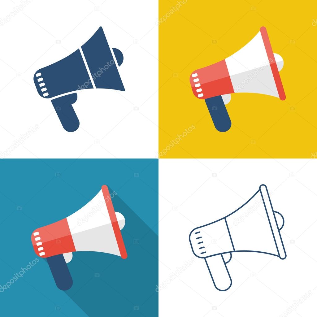 Icono Vectorial De Megáfono Vector Icon Of Vintage Megaphone For