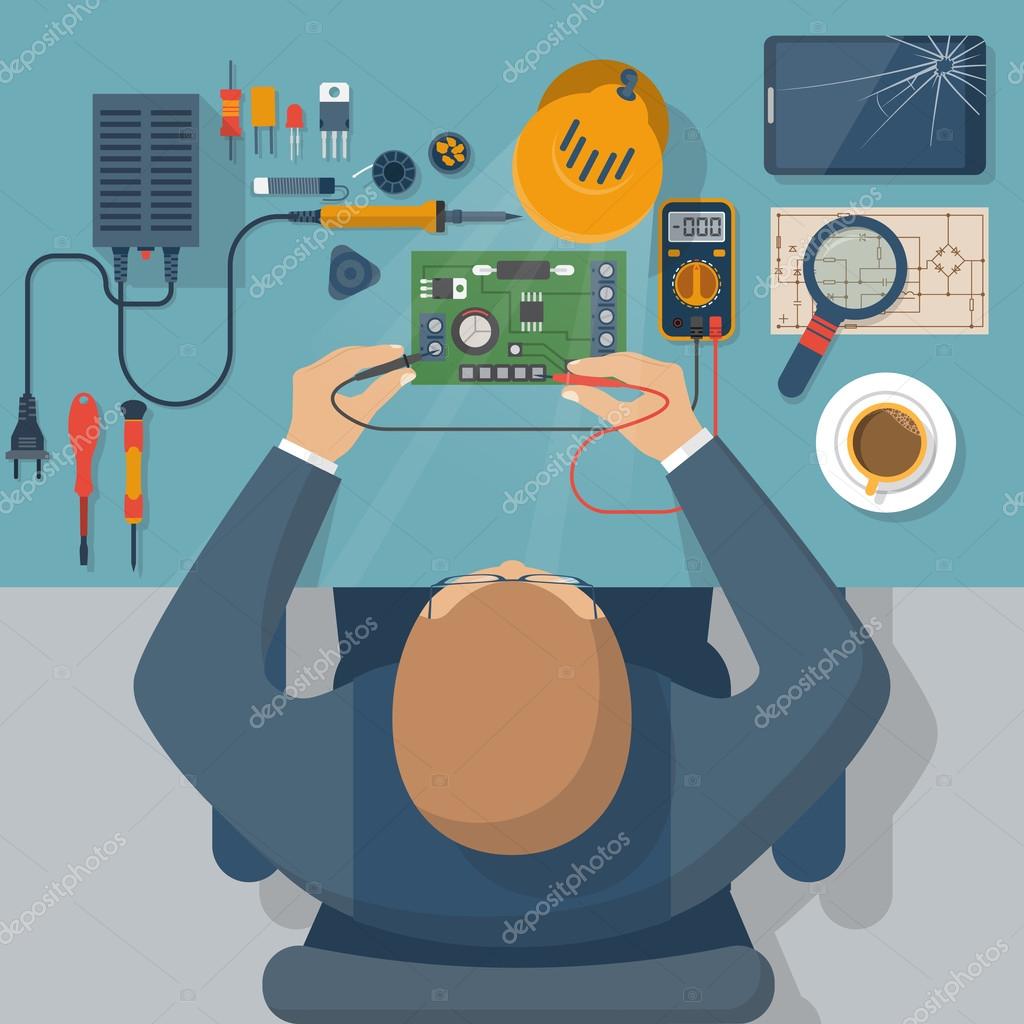 Electrónica reparación vector Stock Vector by ©threecvet.gmail.com ...