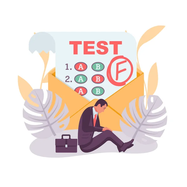 Failed test landing page. Bad rating. Negative result. Stock Vector by ...