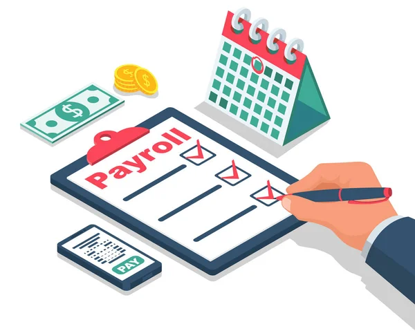 Computer Payroll Clipart