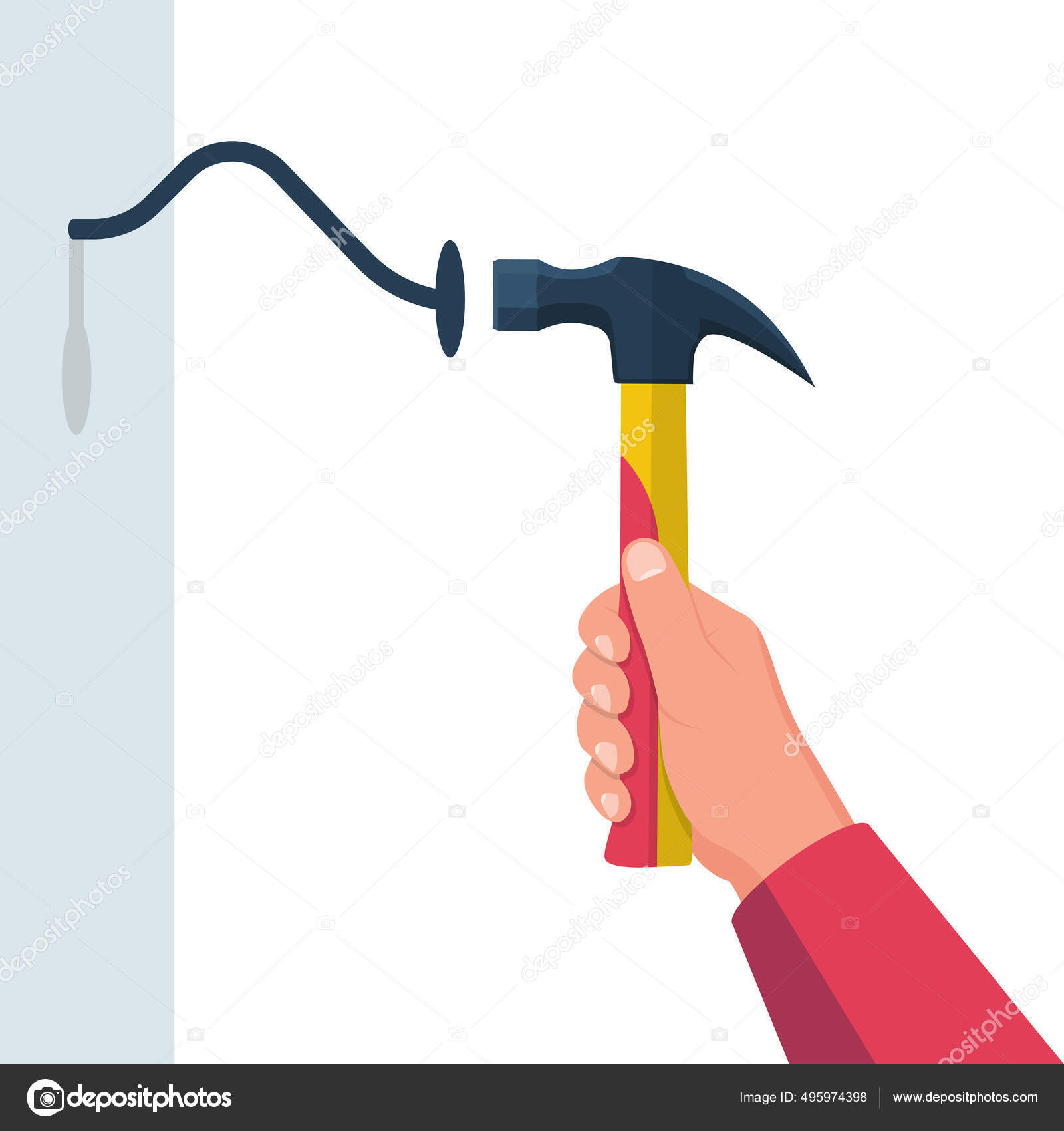 Desenho De Martelo E Prego