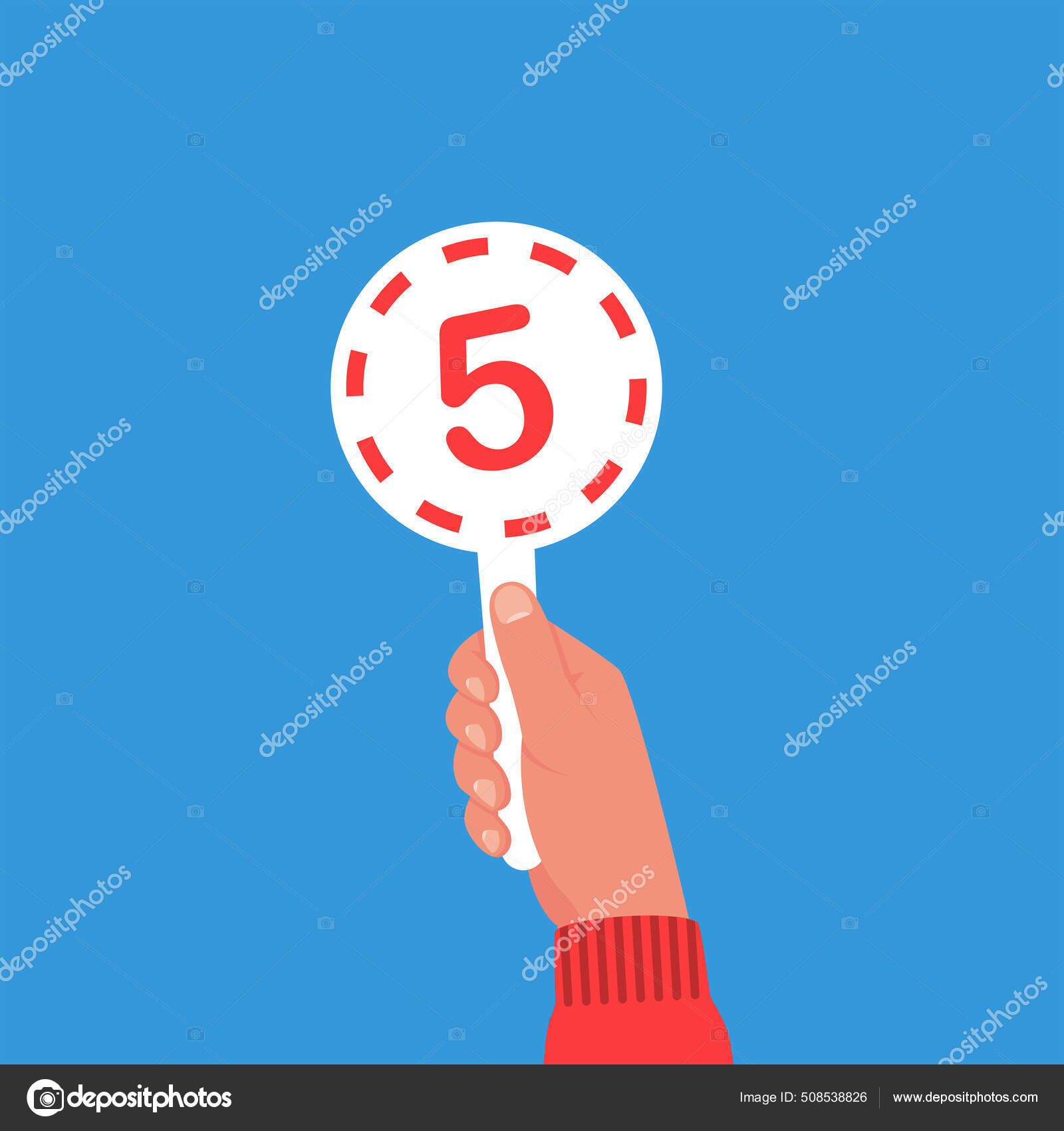 Score card 5. Number table. Digit rating on a scorecard. Stock Vector ...