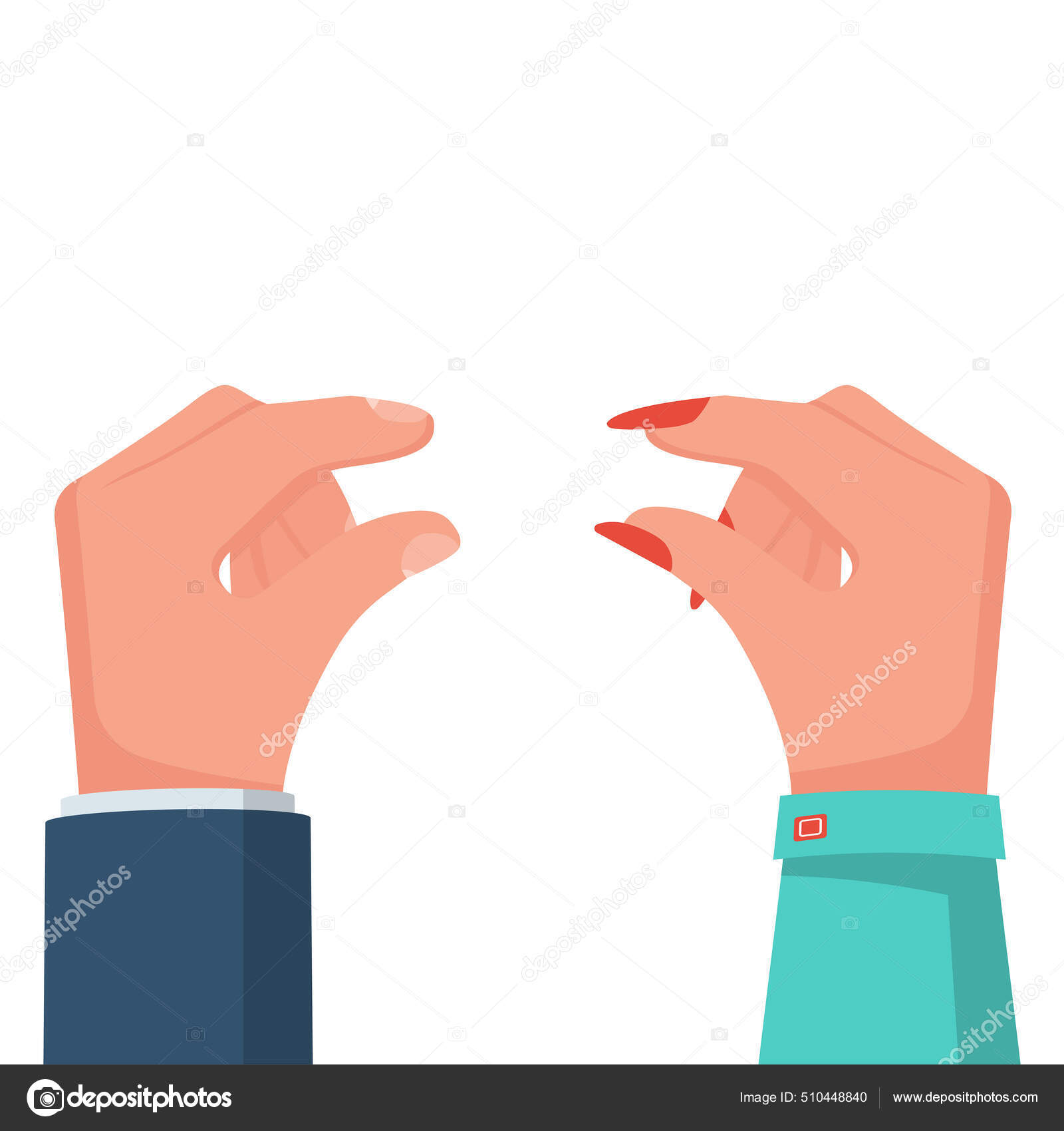 Small gesture. Hand gesture. Little Hand vector Stock Vector by ...