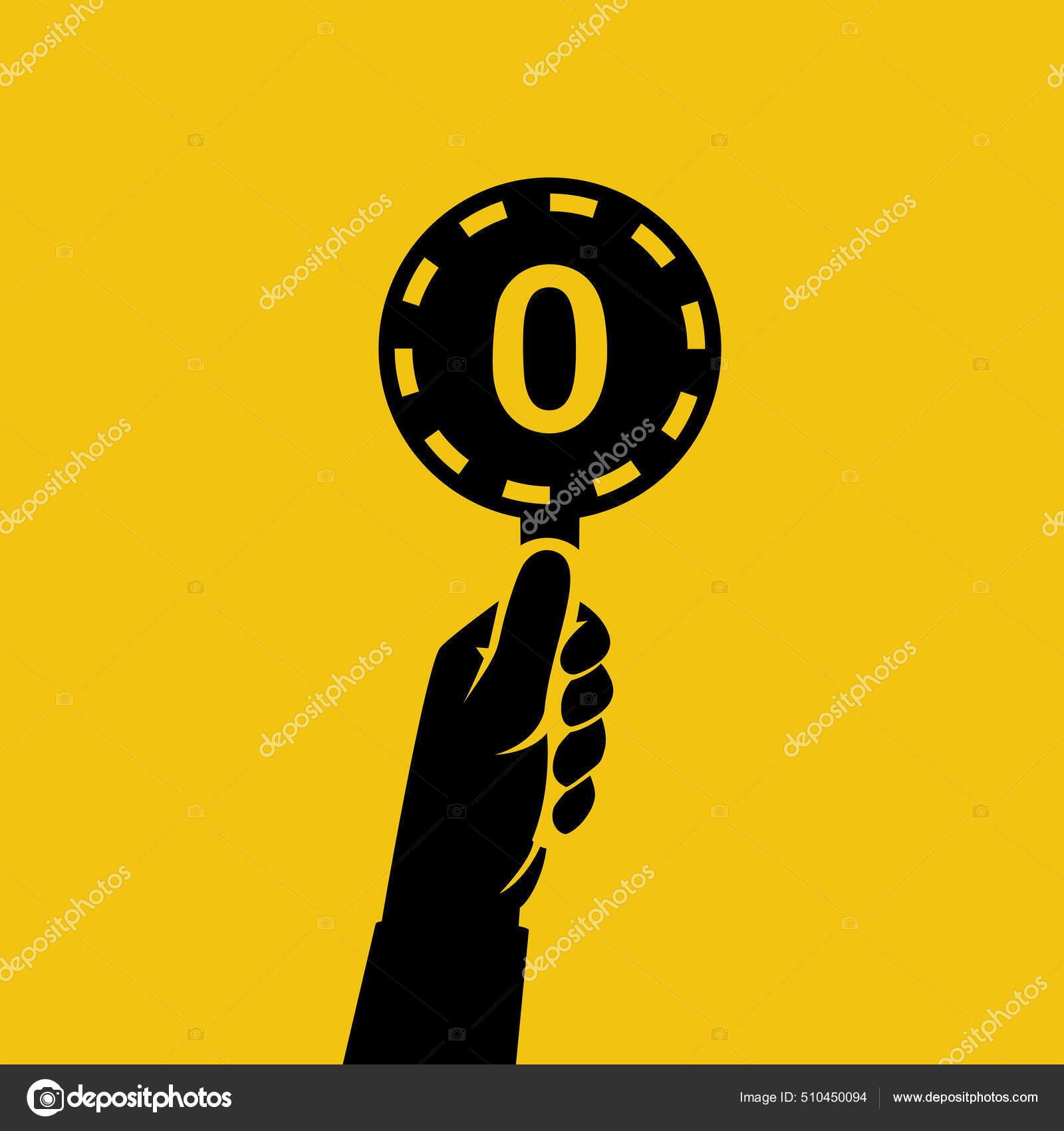 Cartão de pontuação 0. Mesa numérica. Classificação de dígitos em um ...