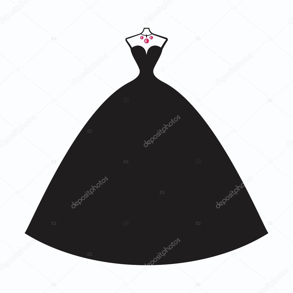 Ball gown black Stock Vector Image by ©konekotanya.gmail.com #103970892