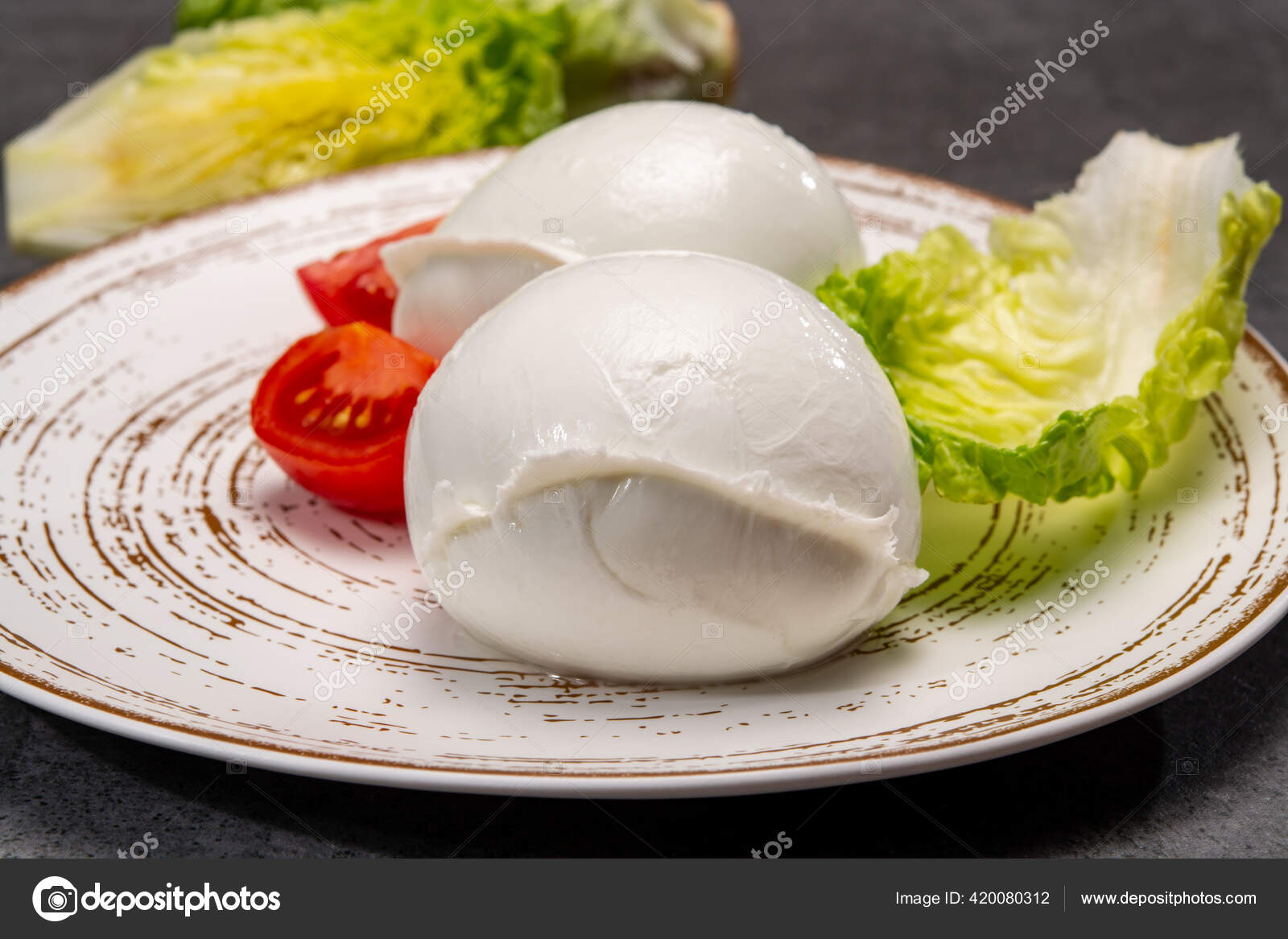 Cheese Collection Balls Soft White Mozzarella Buffala Cheese Served ...