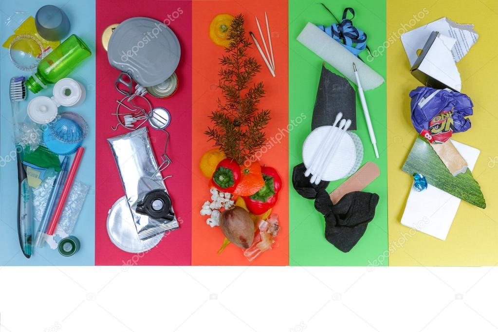 Concepto de segregación de residuos, 5 tipos de basura 2022