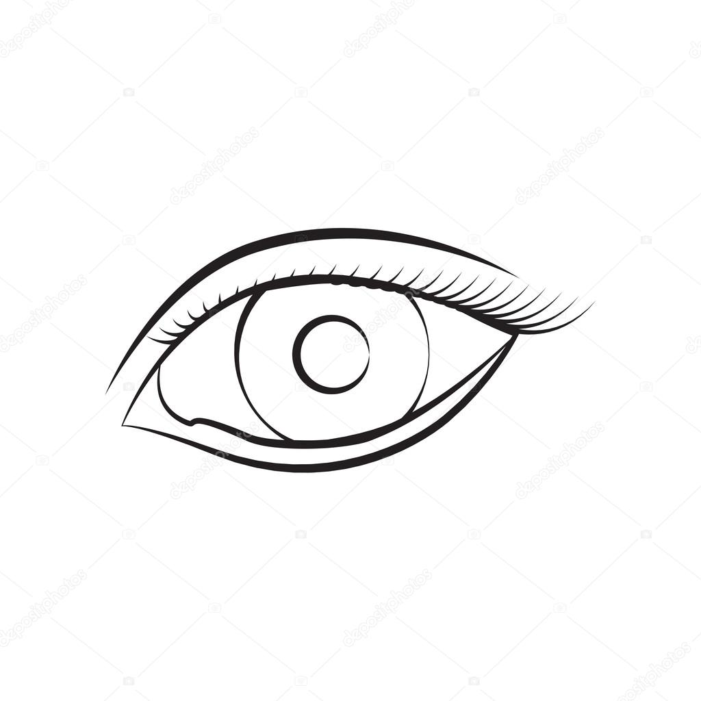 Vector simple eye. Stock Vector Image by ©megavic93 #101918640