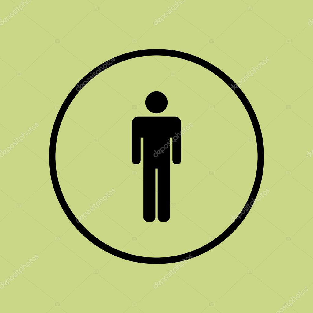 Icono de icono masculino, símbolo de icono masculino, vector de icono ...
