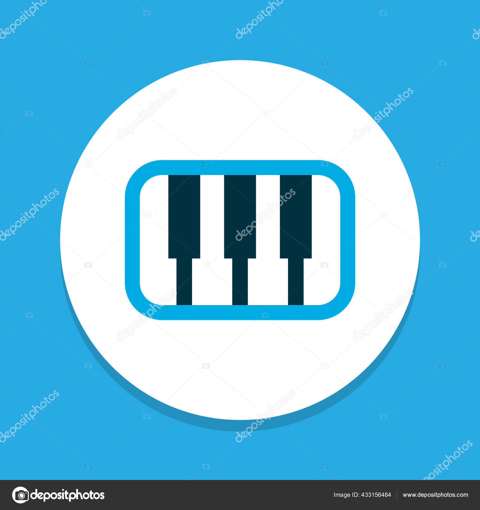 Octave icon colored symbol. Premium quality isolated piano element in ...