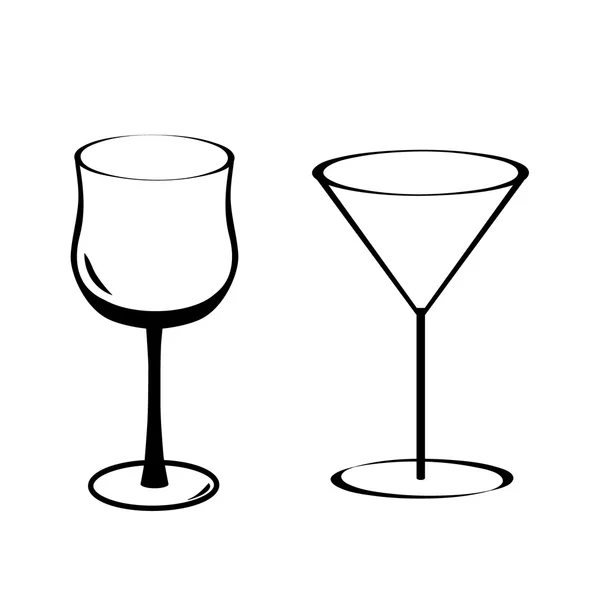 Dos copas imágenes de stock de arte vectorial | Depositphotos