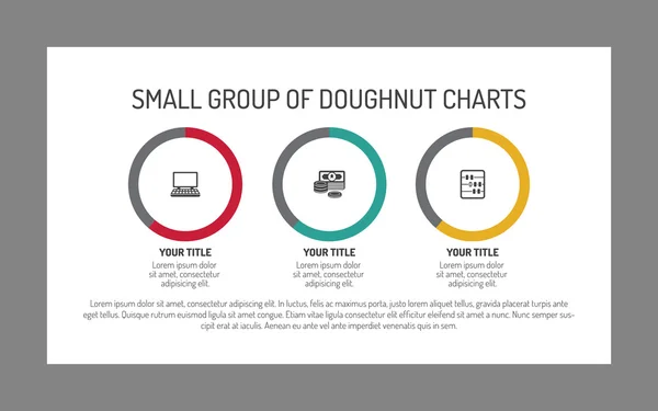 Group of Three Doughnut Charts Stock Vector Image by ©surfsup.vector ...