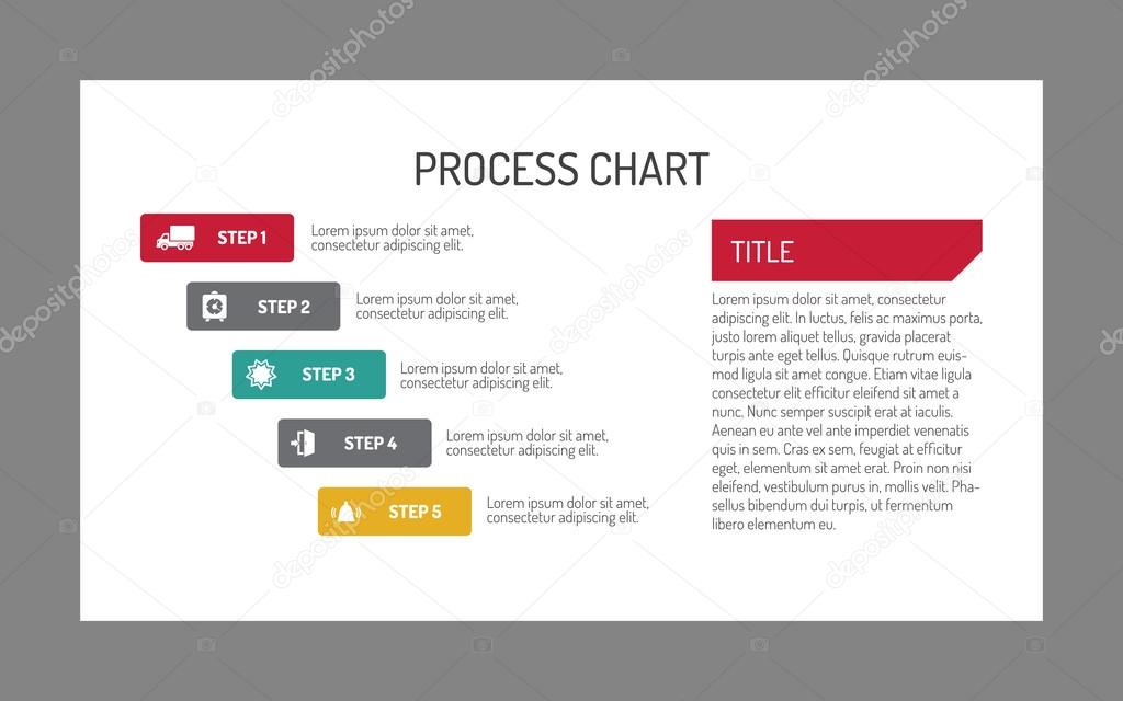 Five Step Process Chart Template Stock Vector Image by ©surfsup.vector ...