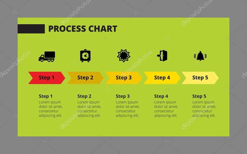 Process chart template 5 Stock Vector Image by ©surfsup.vector.gmail ...