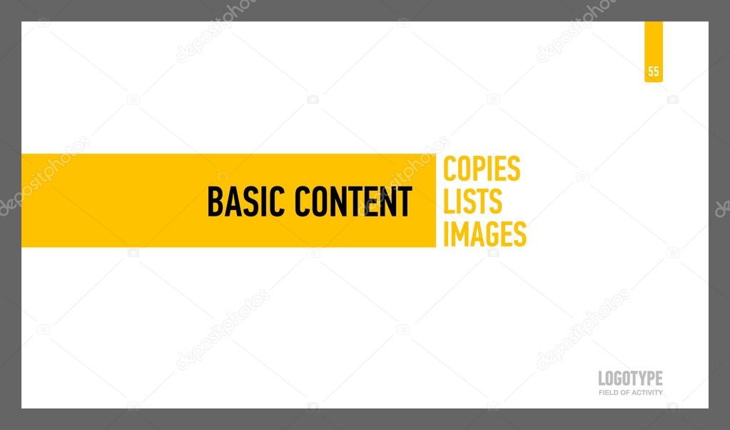 Basic Content Presentation Slide Stock Vector Image by ©surfsup.vector ...