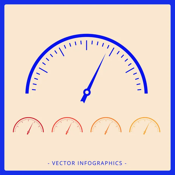 Speedometer chart template 4 — Stock Vector © RedineVector #88408236
