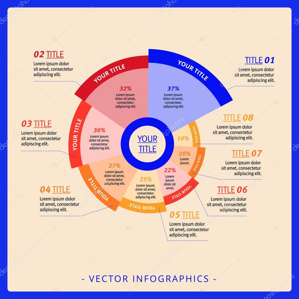 Plantilla de diagrama radial Vector de stock #103582558 de ©surfsup ...
