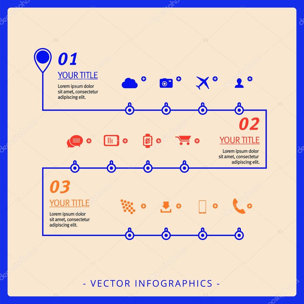 Timeline Diagram Template Stock Vector Image by ©surfsup.vector.gmail ...