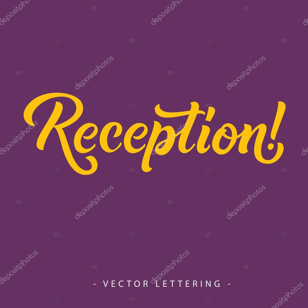 Yellow Reception Inscription Stock Vector Image by ©surfsup.vector ...
