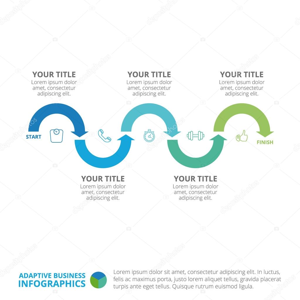Process Chart Infographic Template 1 Stock Vector by ©surfsup.vector ...