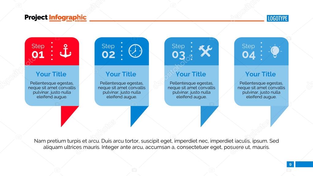 Four Step Diagram Slide Template Stock Vector by ©surfsup.vector.gmail ...