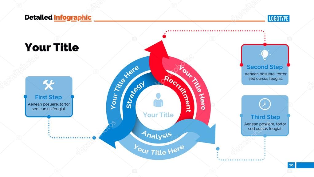 Three Arrows Diagram Slide Template Stock Vector Image by ©surfsup ...