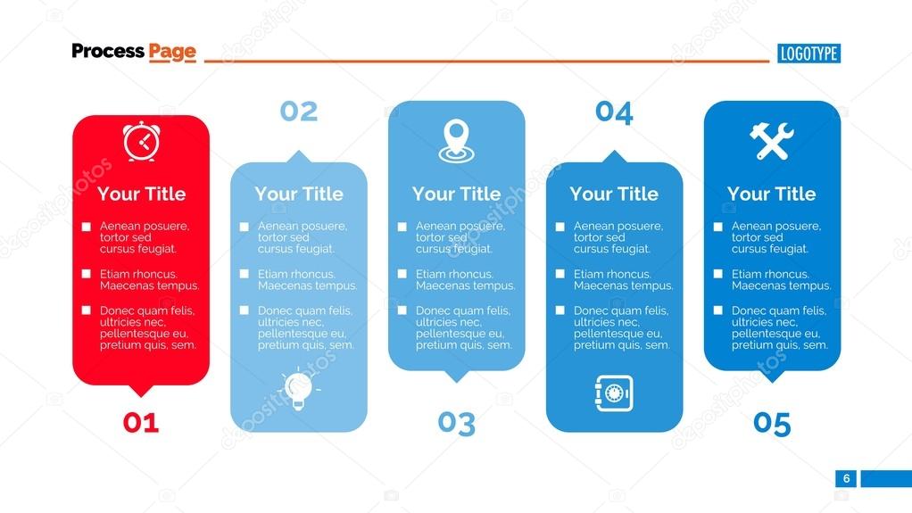 Creative Process Chart Slide Template Stock Vector by ©surfsup.vector ...