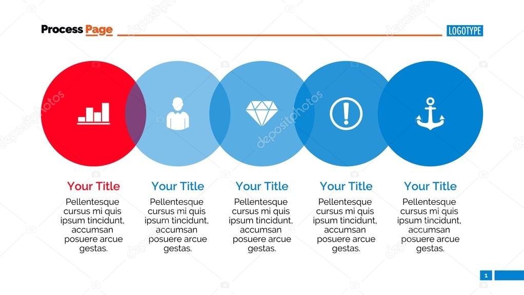 Five Step Process Chart Slide Template — Stock Vector © surfsup.vector ... Five Step Process Chart Slide Template — Stock Vector © surfsup.vector ...