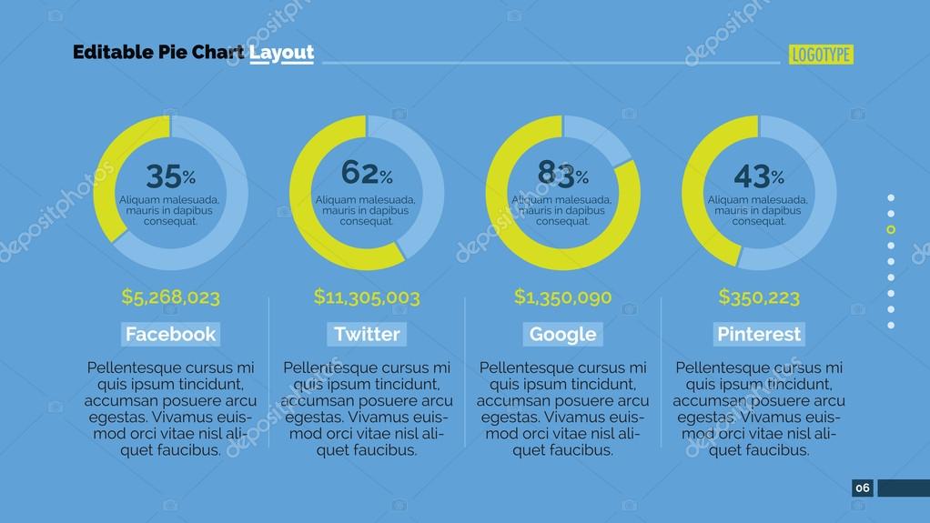 Pie charts layout slide Stock Vector Image by ©surfsup.vector.gmail.com ...